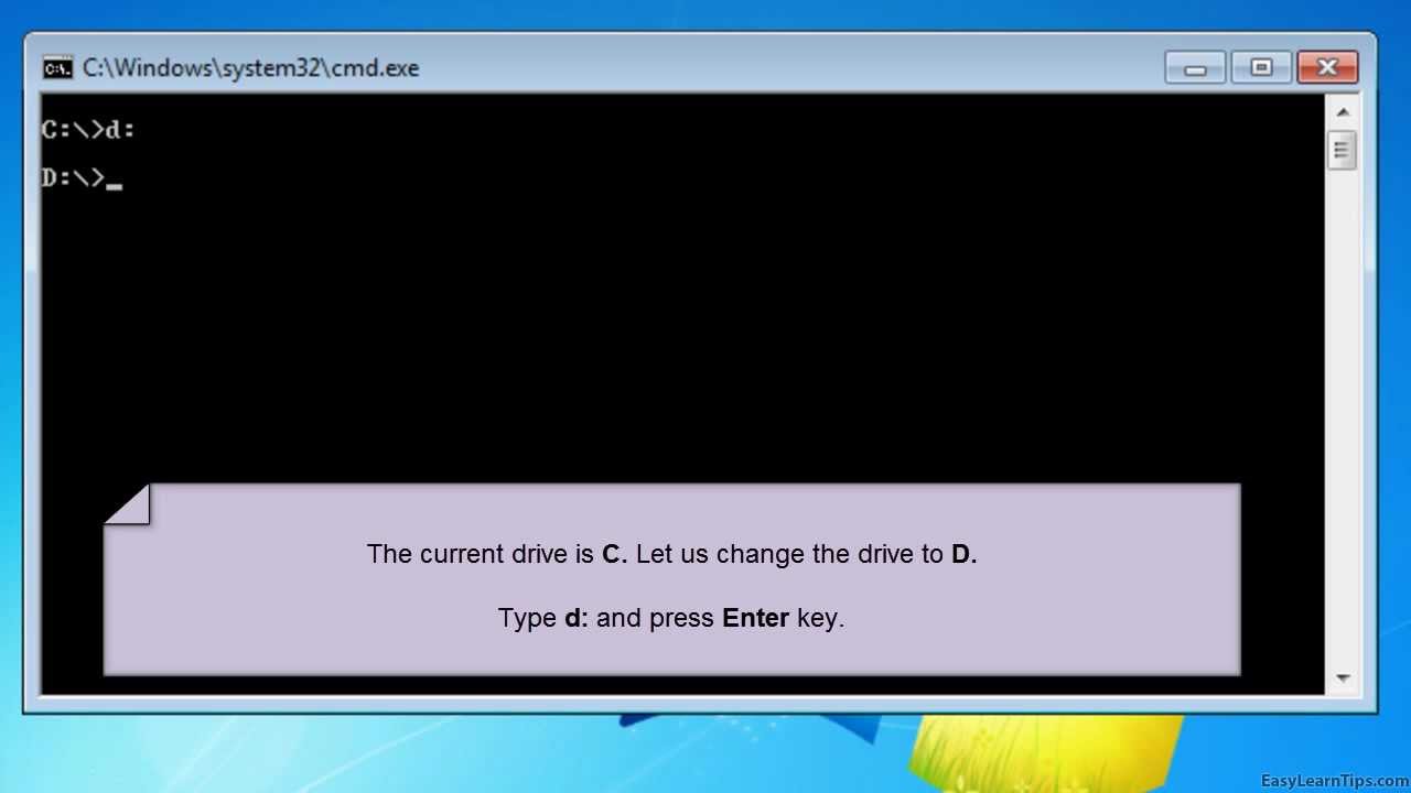 Change From X To C Drive In Cmd