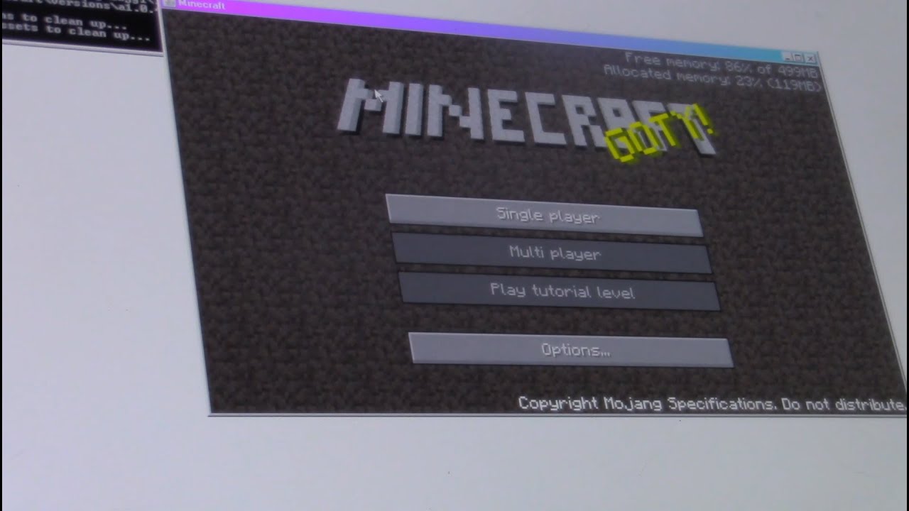 Minecraft on Windows 98 - YouTube