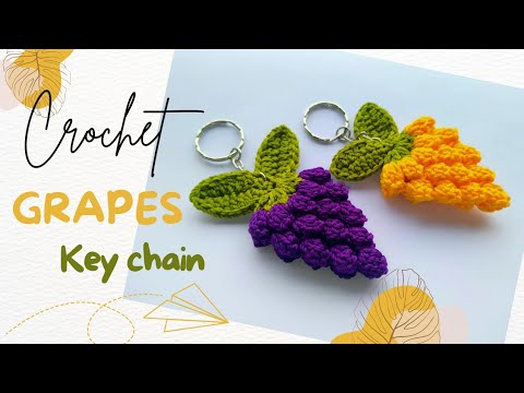 Crochet Grape Shape Keychain - YouTube