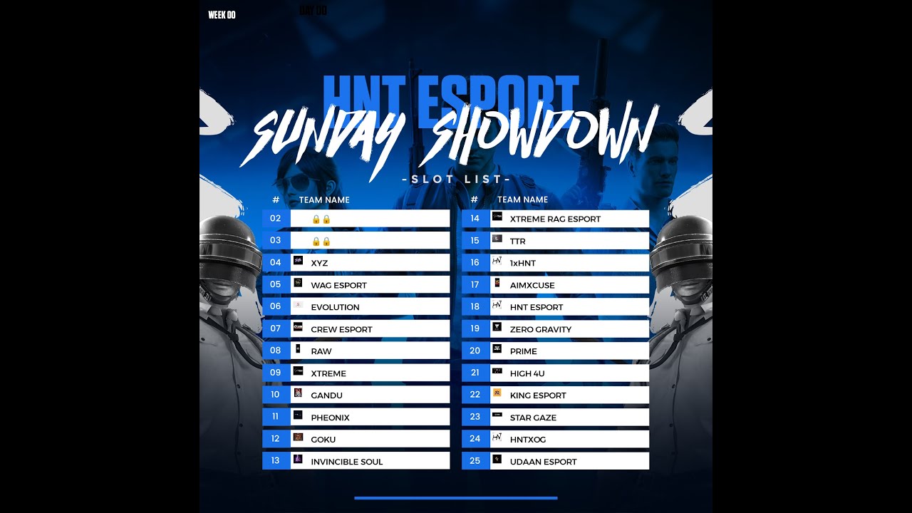4K SUNDAY SHOWDOWN | PRESENTED BY HNT ESPORT 🚀🔥 - YouTube