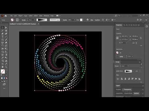 Animation Dotted Spiral Adobe, Illustrator, How to create. - YouTube
