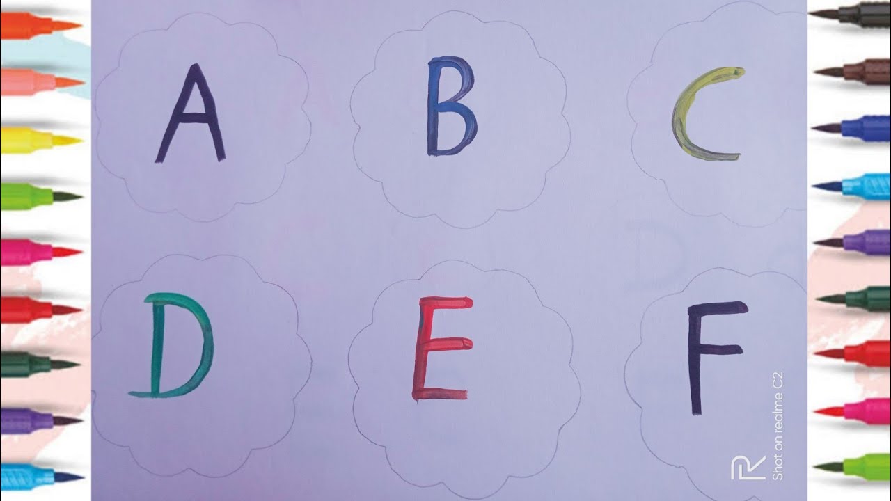 A for Apple, b for ball, alphabet, learn alphabet l let's writing ...