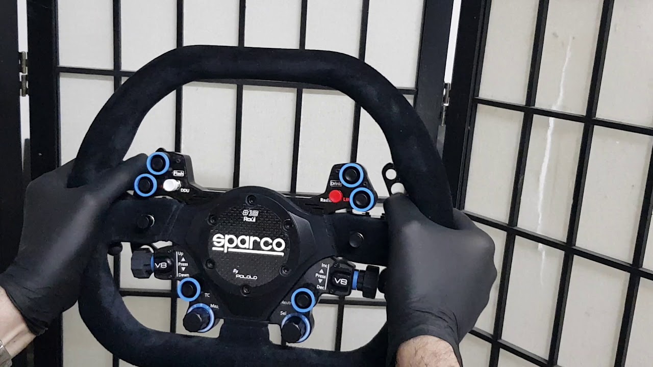 V8 panel for Sparco p310 steering wheel - YouTube
