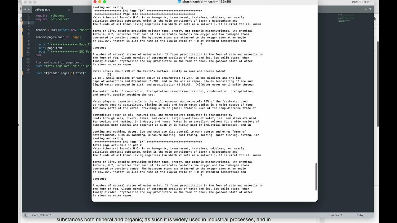 How to read pdf file using ruby pdf-reader gem - YouTube