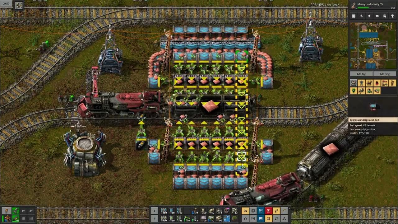 Factorio Blueprint Showcase: Smelting Array and 1-1 Loading Train Stations - YouTube