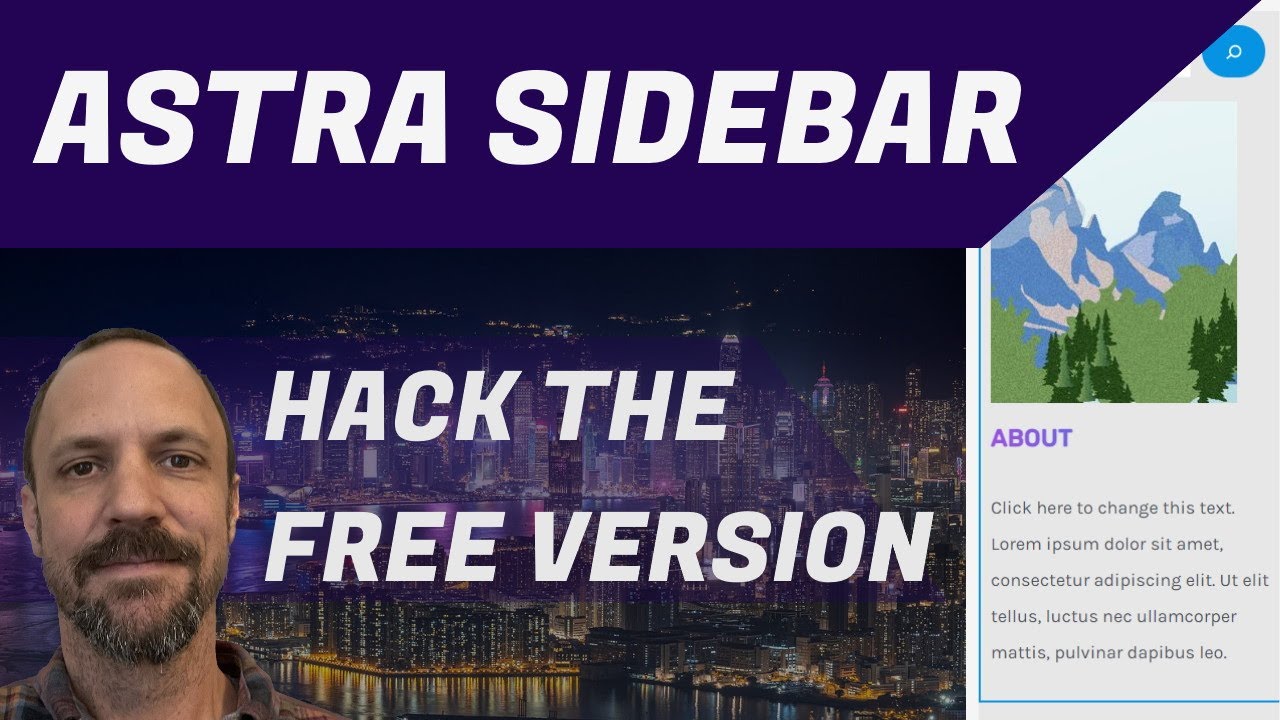 Astra Theme Best Sidebar - Free Version Hack Without Upgrade - YouTube