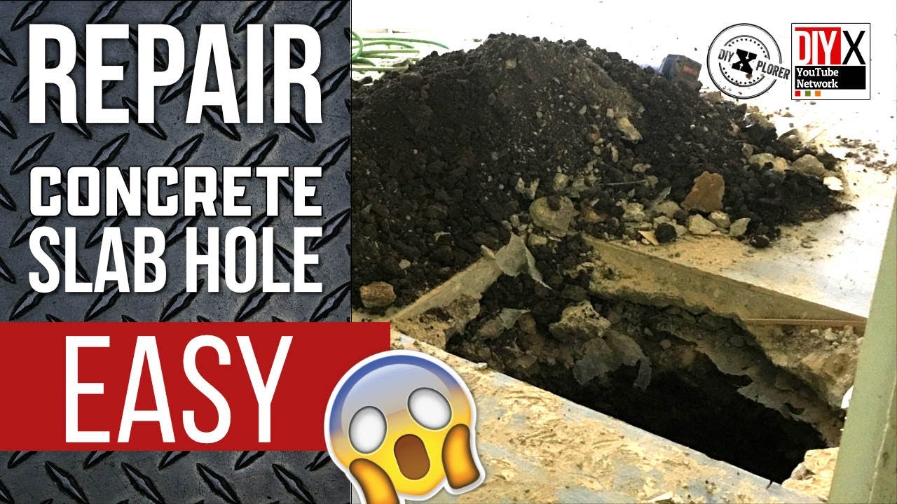 Easily Repair a Concrete Slab Hole and Replace Laminate Flooring ...