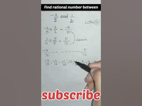 How to find rational number between two rational number | class 8th | maths - YouTube
