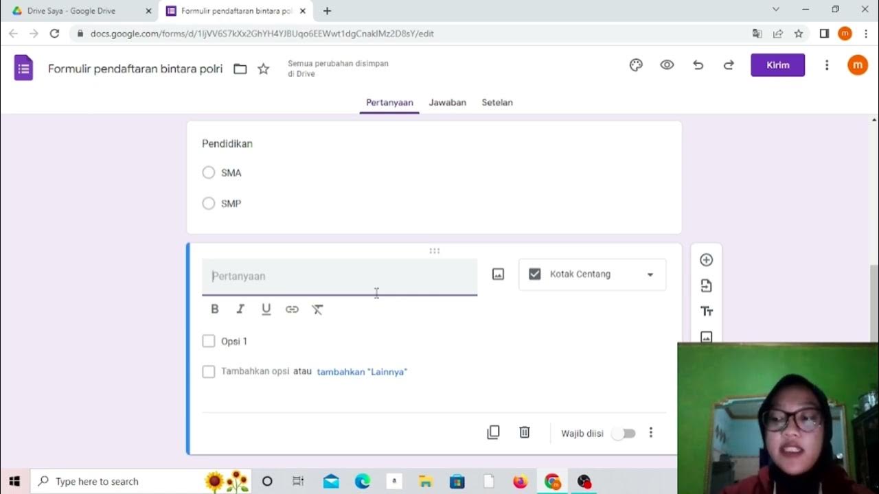 Tugas pti (Tutorial membuat google form) - YouTube