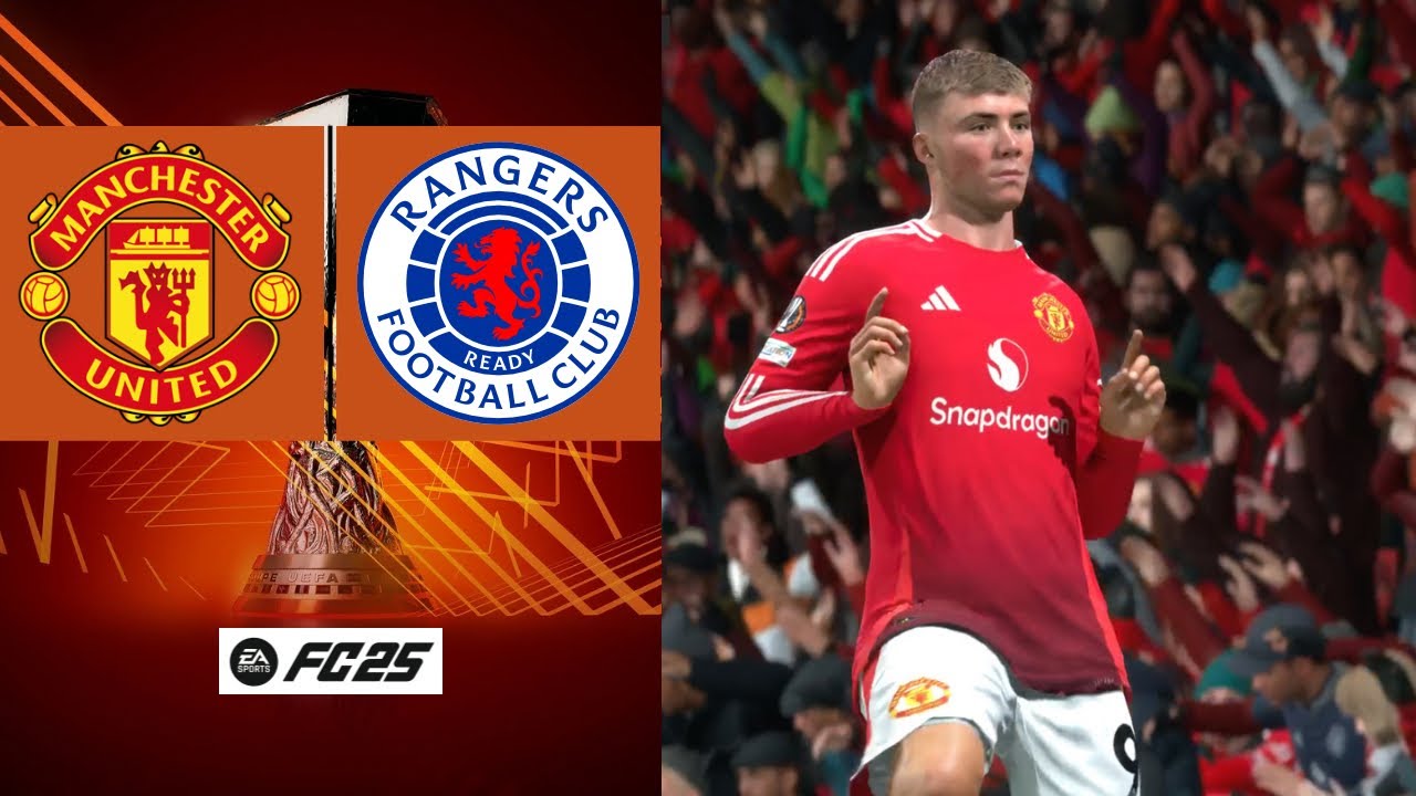 MANCHESTER UTD vs RANGERS | UEFA EUROPA LEAGUE | 24:25 | FC 25 - YouTube