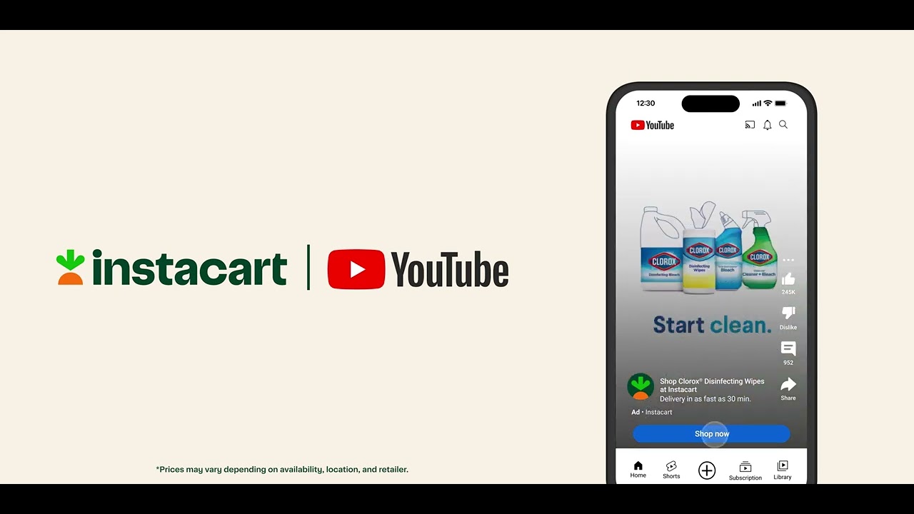 Instacart makes YouTube ads shoppable for CPG brands - YouTube