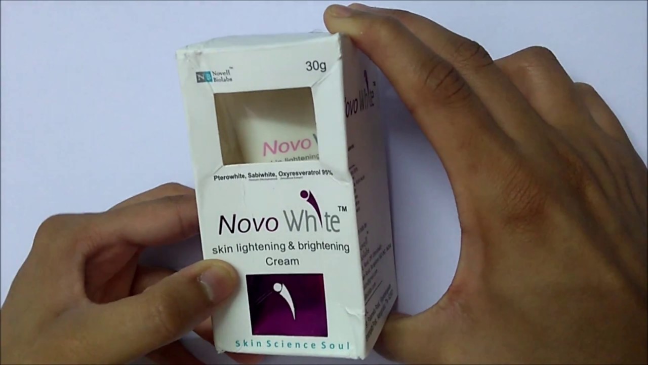 English Review of Novo White Skin Whitening Cream: ClickOnCare - YouTube