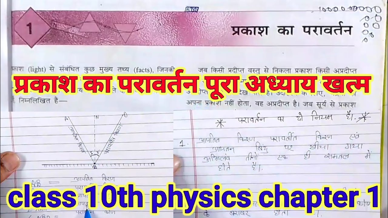class 10th physics chapter 1 in Hindi medium ||प्रकाश का परावर्तन ...