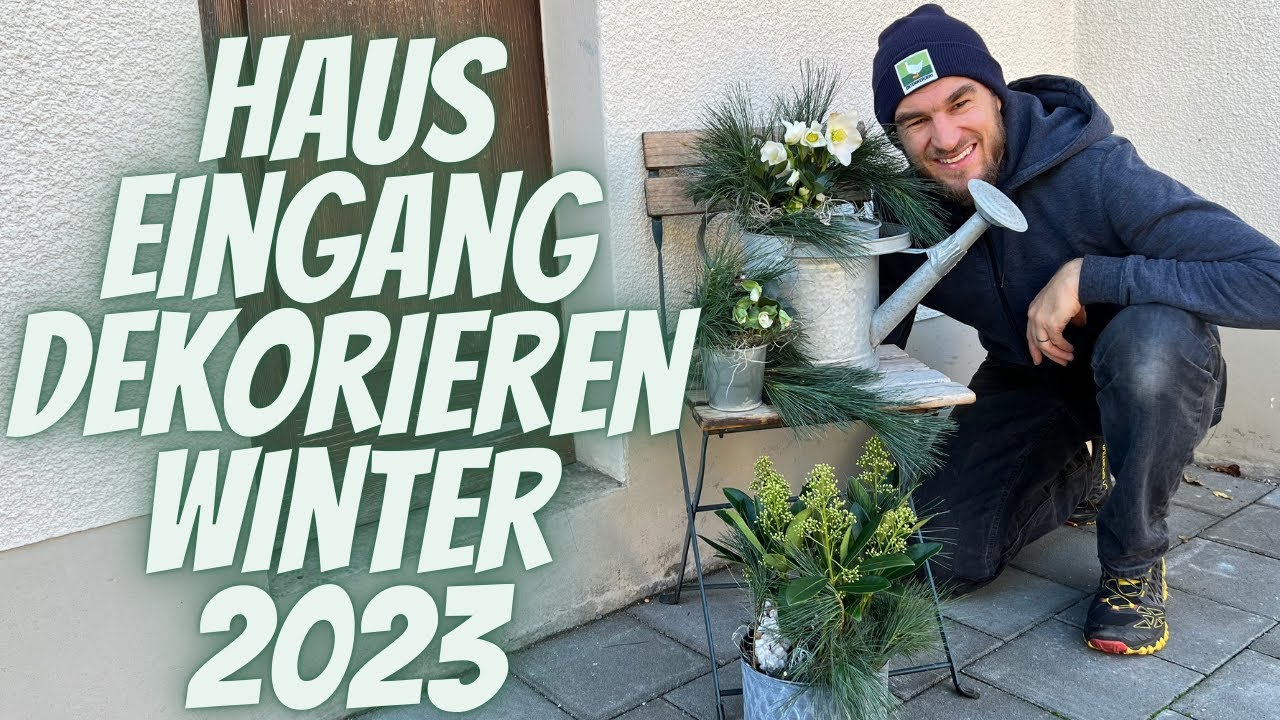 Hauseingang Dekorieren Winter 2023 weiss Romantisch Shabby chic - Profi ...