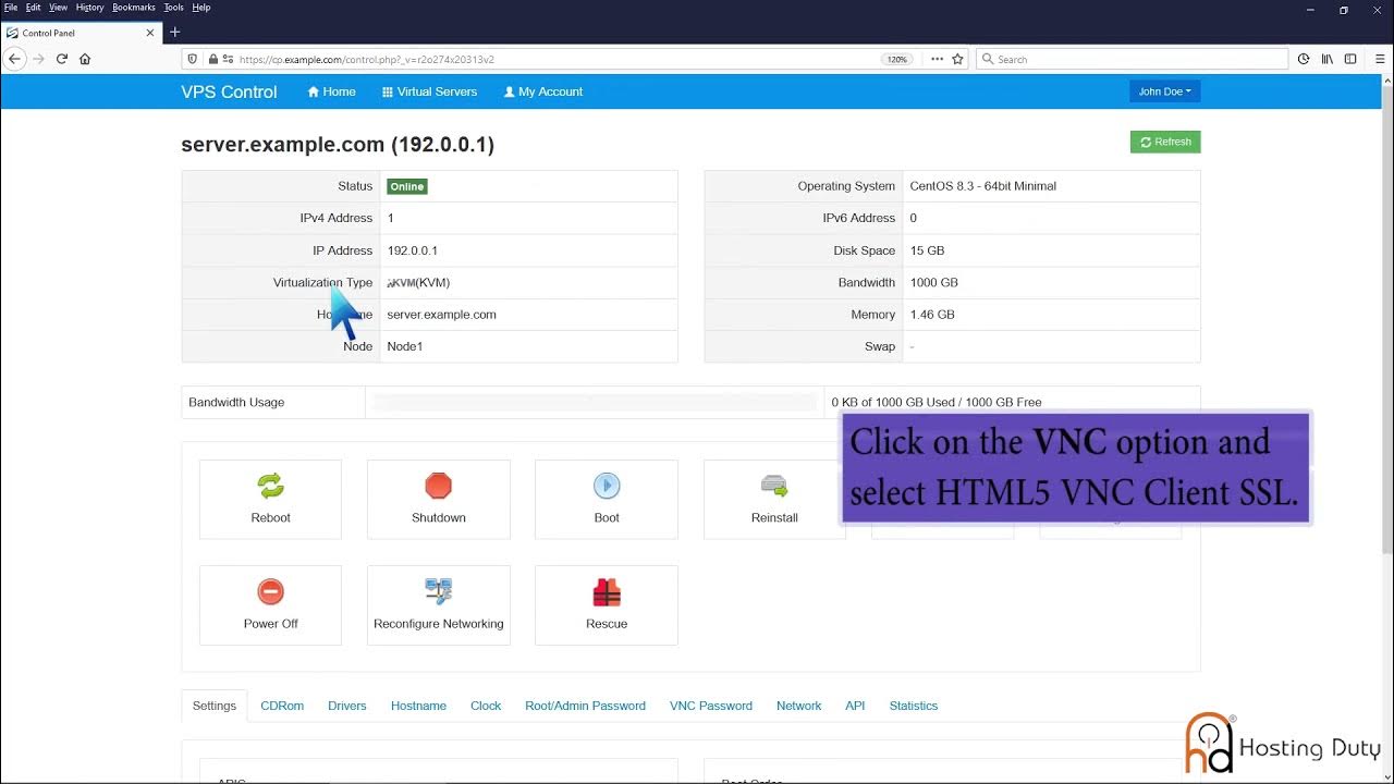 How to Access Your VPS via VNC in SolusVM HostingDuty - YouTube