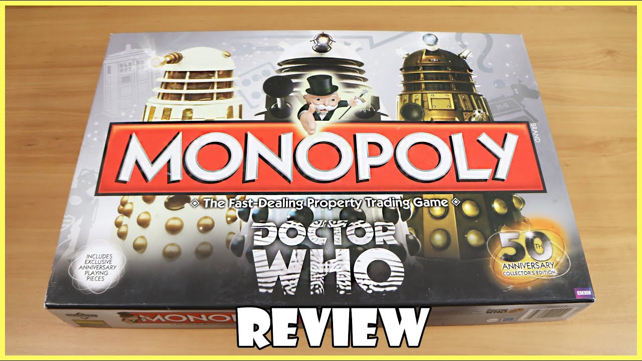 Doctor Who 50th Anniversary Collector's Edition Monopoly Board Game ...