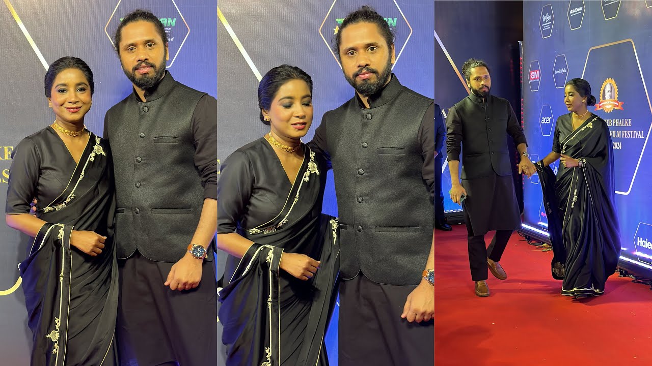 Shilpa Rao with Husband Ritesh Krishnan At Dadasaheb phalke ...