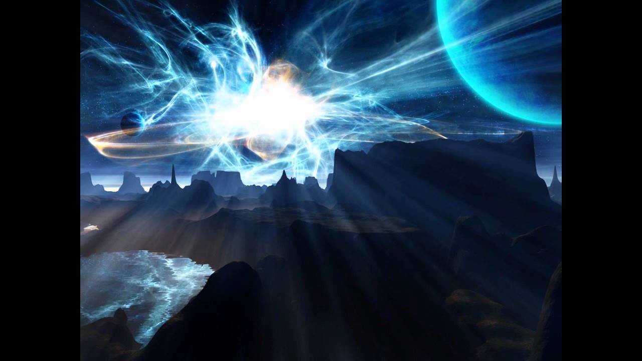 Techno Space Trance - Blue polar lights - YouTube