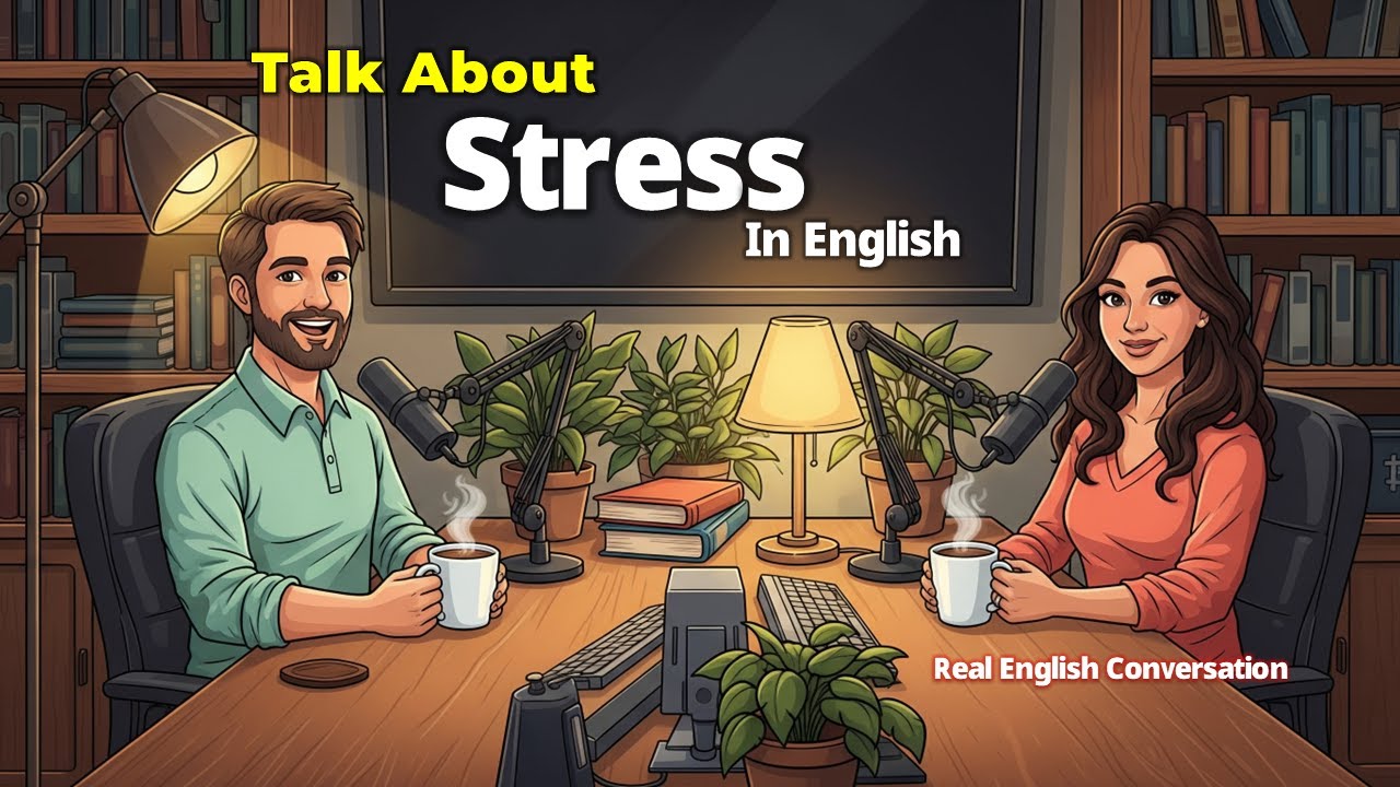How to Talk About Stress in English | Simple Conversation for Beginners ...