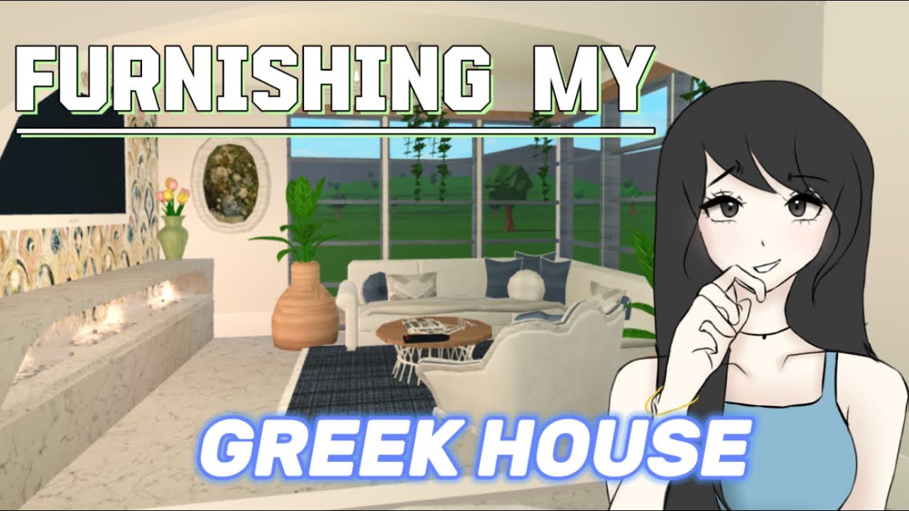 FURNISHING MY GREEK HOUSE | roblox | Bloxburg - YouTube