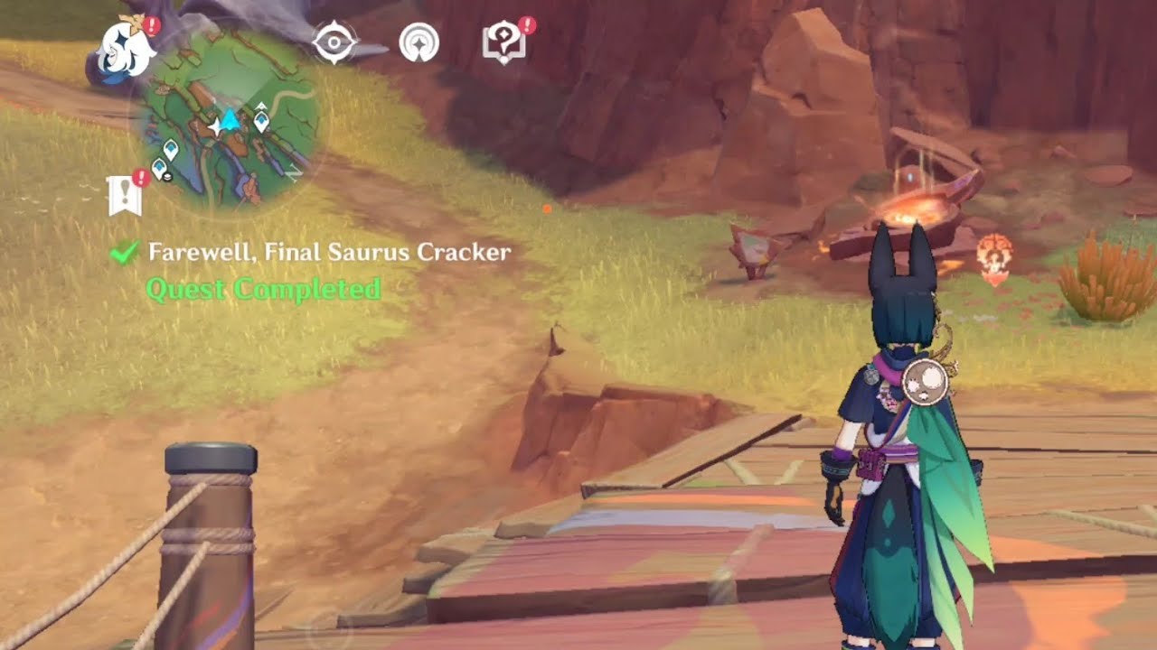 Farewell, Final Saurus Cracker full mission Genshin Impact Natlan map ...