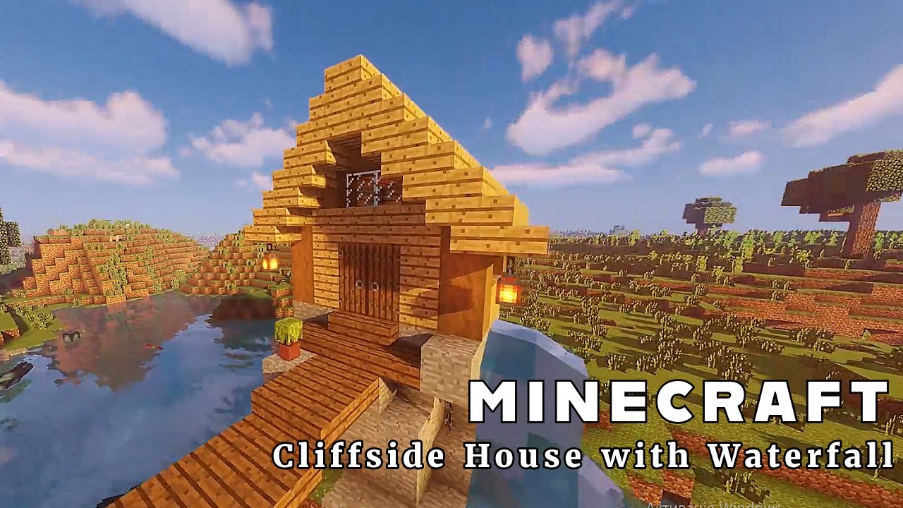Cliffside House with Waterfall 🌊 | Epic Minecraft Build - YouTube