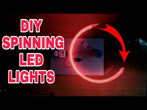 HOW TO MAKE A SPINNING LED LIGHT : DIY SPINNING LED LIGHTS - YouTube