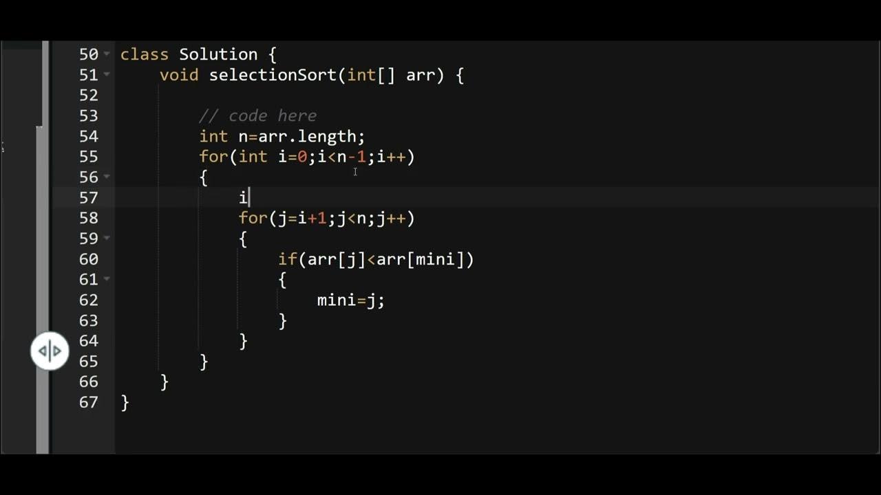 Simple code for Selection Sort in Java - Step-by-Step Algorithm with Code Example! - YouTube