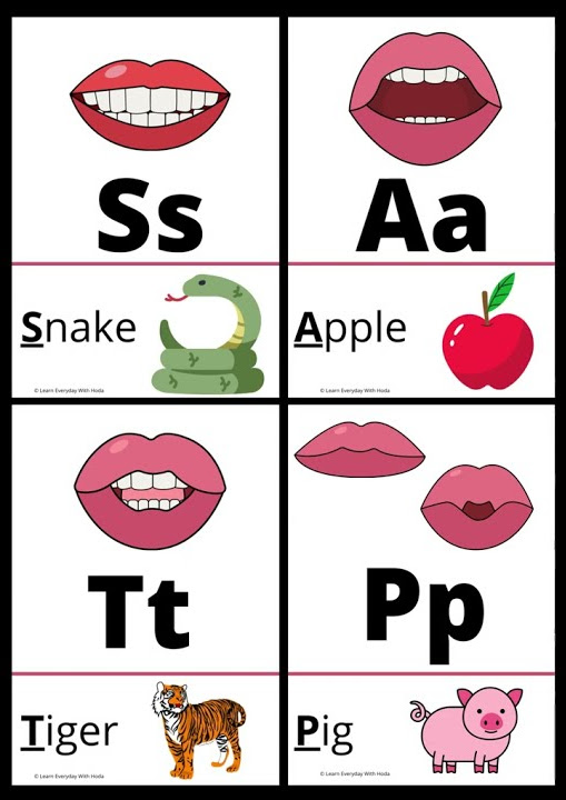 68 Phoneme Sound with Illustrated Mouth Pictures Phonics Poster Cards ...