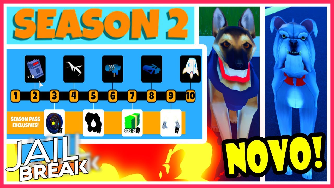 DOGS NO JAILBREAK! ATUALIZAÇÃO DA NOVA TEMPORADA 2 (ROBLOX)!!! - YouTube