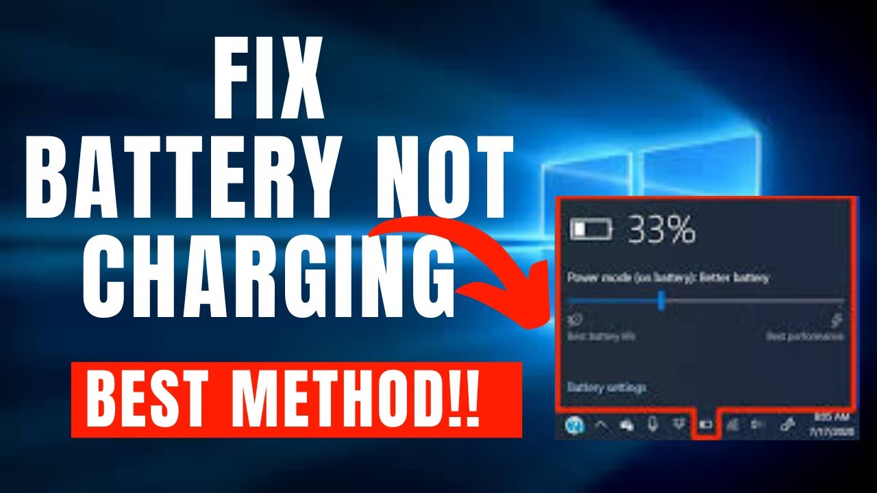 Laptop Battery Not Charging on Windows 10/11? Try These Best Methods ...