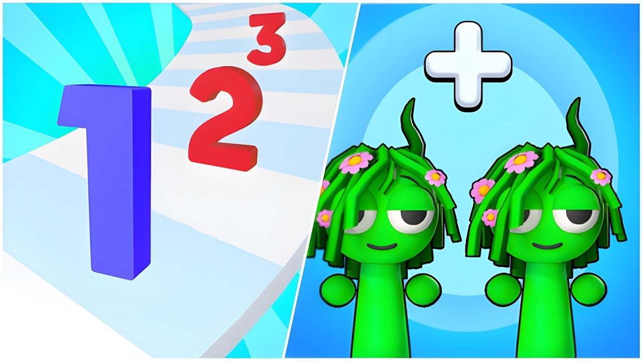 Sprunky Runner Vs Number Merge Run - All Levels Android Gameplay - YouTube