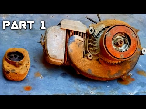 dismantle two stroke moped engine part 1 - YouTube