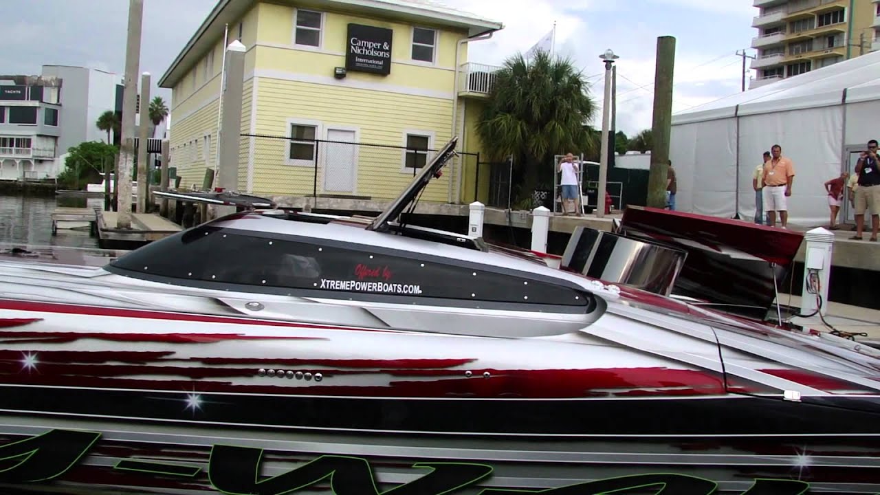 Extreme Power Boat "My-Way" Fires it's Engines at the Fort Lauderdale ...
