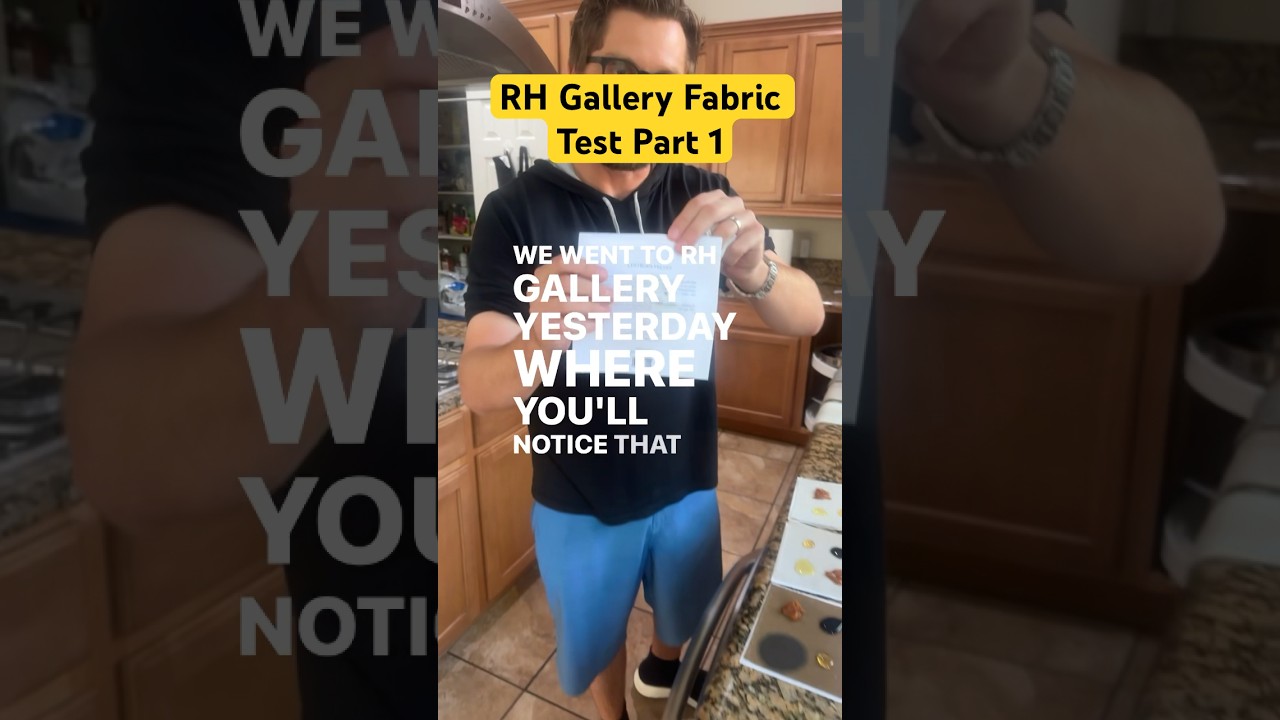 RH Gallery Fabrics Test Part 1 - YouTube