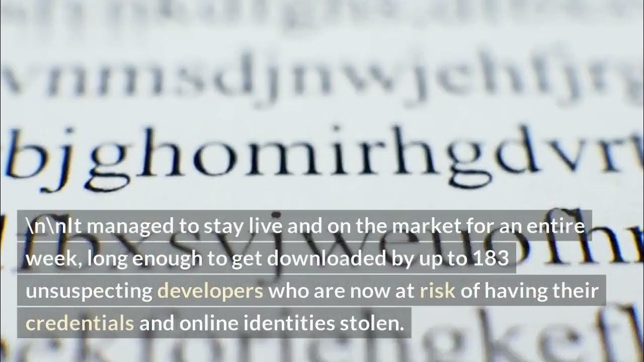 Python Malware Hides with Unicode to Steal Data - YouTube