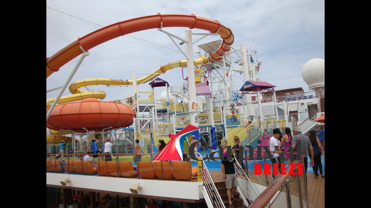 Carnival Breeze .Waterworks Water park. 8 Days Southern Caribbean - YouTube