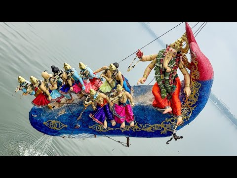 Big Blue Whale Fish Ganpati Visarjan 2026 | Big Ganesh Nimajjanam in Tank Bund | Ganesh Visarjan 