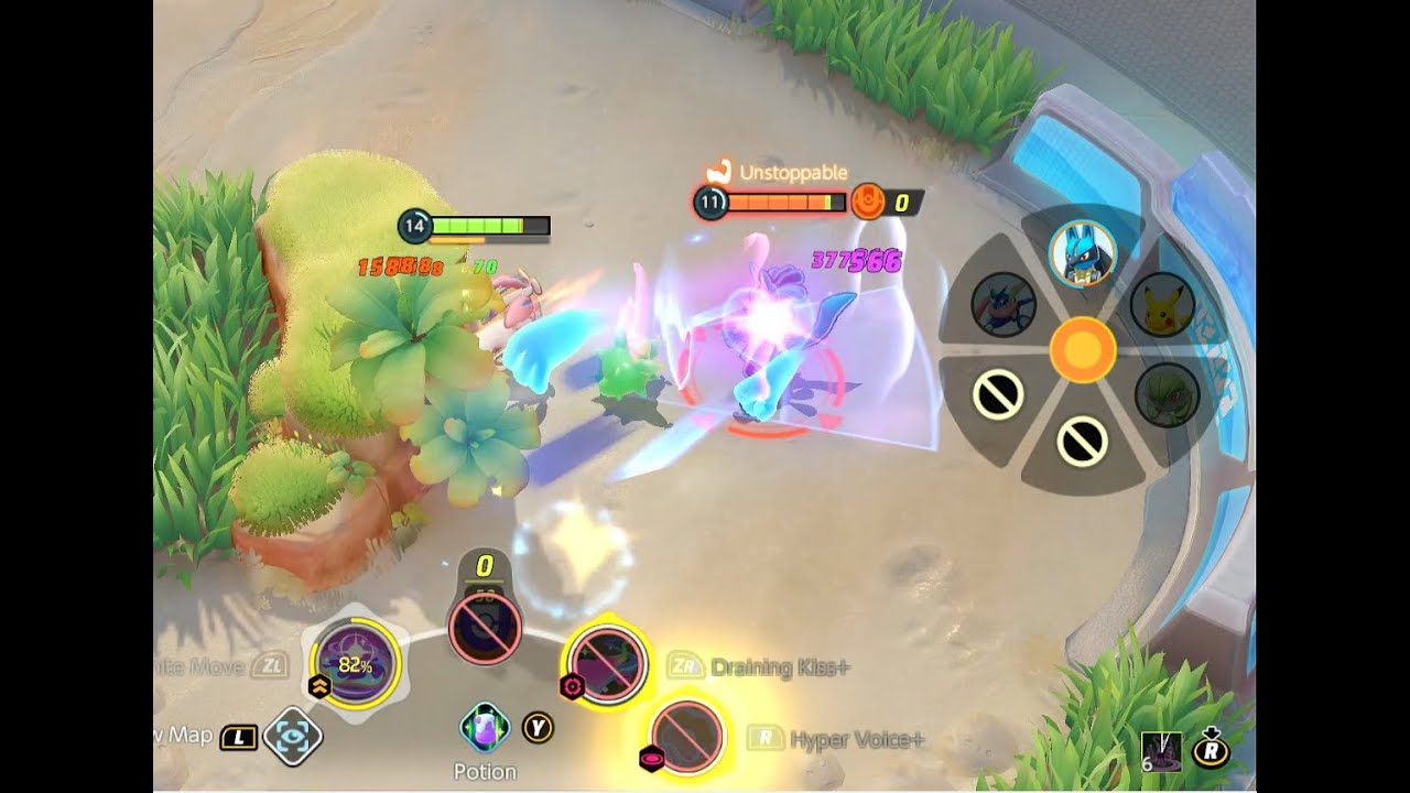 Lucario constantly resisting Hyper Voice [Pokemon Unite Full Fury ...