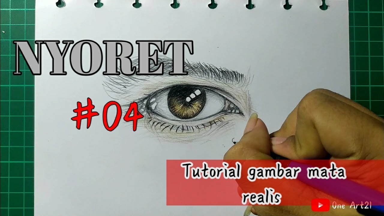 Menggambar mata realis mudah #NYORET | tutorial menggambar - YouTube