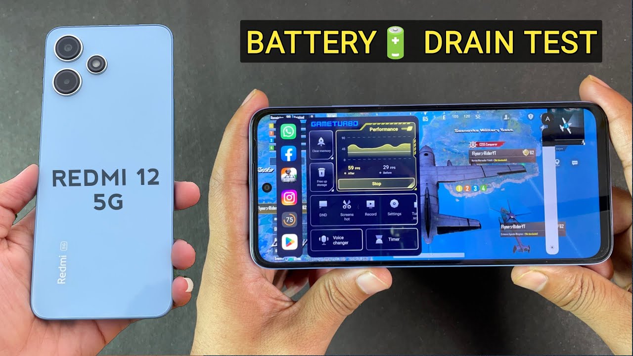 Redmi 12 5G Full Battery Drain Test & Gaming | 100% to 0% Full Battery ...