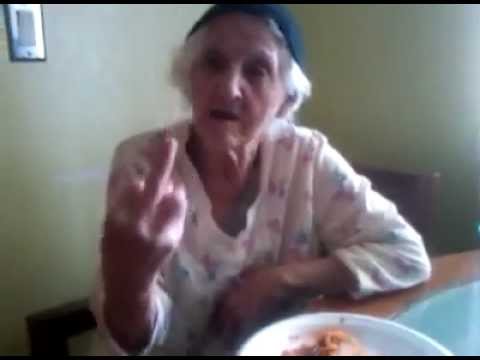 Grandma flipping off El Salvador - YouTube