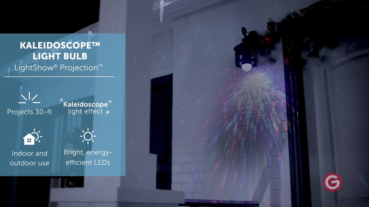 KALEIDOSCOPE™ LIGHT BULB | LightShow® Projection™ - YouTube