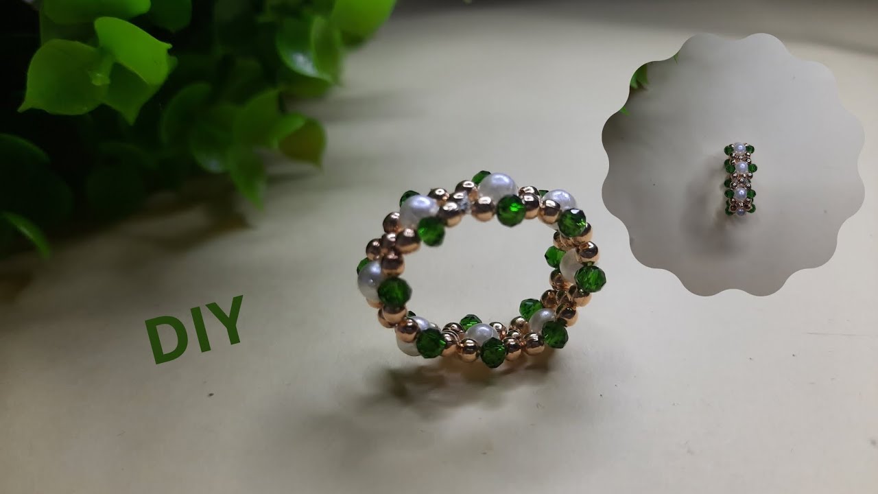 beading ring.beading jewelry. how to make easy beaded ring for beginner ...