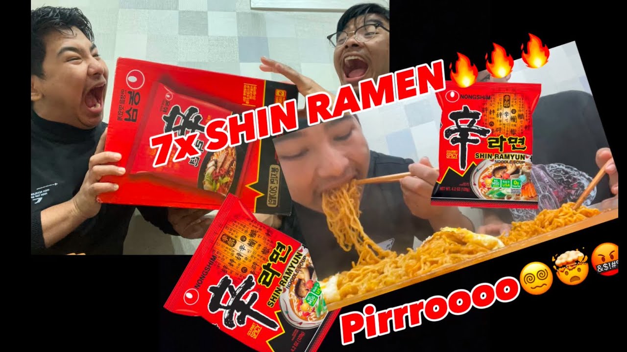 7x Spicy ramen eating challenge midnight 🔥 🤬😵‍💫ㅣEaty Peaty Mukbang ...