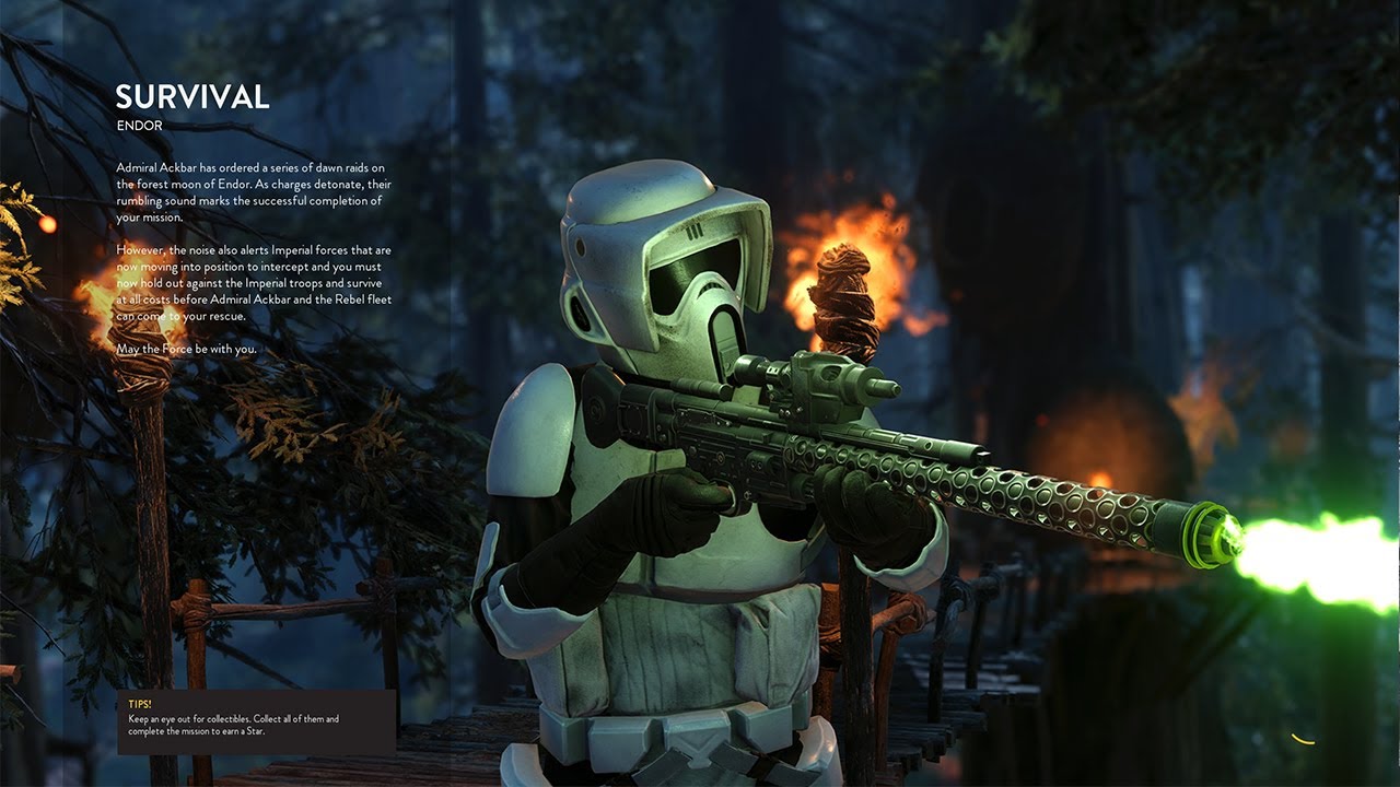Star Wars Battlefront 1 Survival - Endor - YouTube