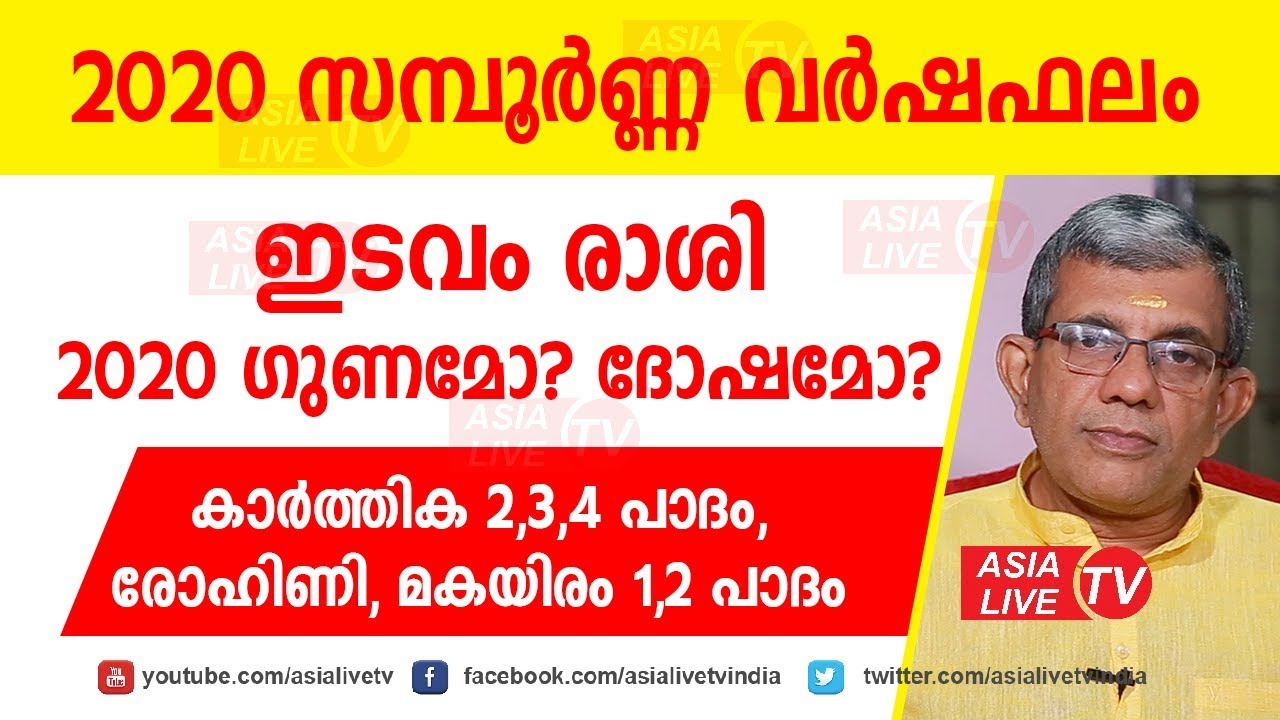 ഇടവക്കൂർ 2020 ഗുണമോ ദോഷമോ? സമ്പൂർണ്ണ വർഷഫലം | 9847531232 Edavam Rasi ...