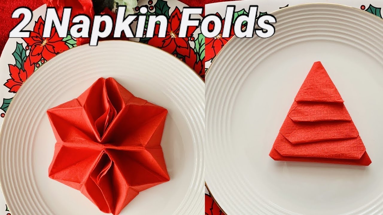 Easy Napkin Folding Tutorial | QUICK TISSUE PAPER FOLDING | Christmas ...