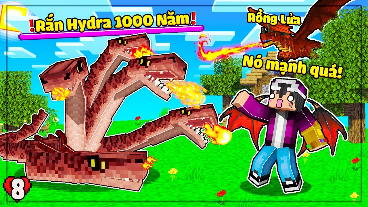 MINECRAFT RỒNG SINH TỒN *TẬP 8 | LỘC ĐI TÌM RỒNG TÍ HON THÌ PHÁT HIỆN ...