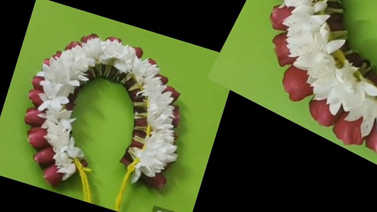 How To Make Bridal Flower Veni \ Bridal Veni - YouTube